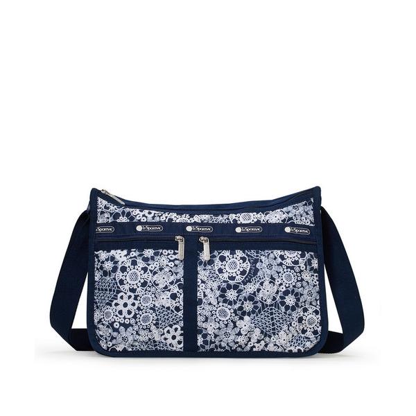 『タイムセール実施中』ZOZO問い合わせ番号:106955110ショップ:LeSportsac，レスポートサックブランド:LeSportsac，レスポートサック商品名:DELUXE EVERYDAY BAG フローラルレースネイビーカテゴリ...