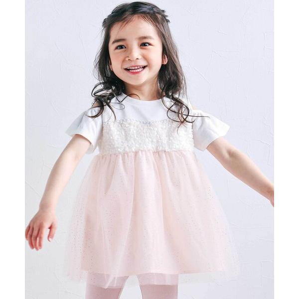 ZOZO問い合わせ番号:106957525ショップ:BEBE ONLINE STORE，ベベ オンラインストアブランド:SLAP SLIP，スラップスリップ商品名:ラメチュールオープンスリーブチュニック(80~130cm)カテゴリ:トップス...