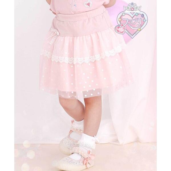 『タイムセール実施中』ZOZO問い合わせ番号:106957526ショップ:BEBE ONLINE STORE，ベベ オンラインストアブランド:SLAP SLIP，スラップスリップ商品名:「スラプリ」チュールレース付きスカパン(90~130c...