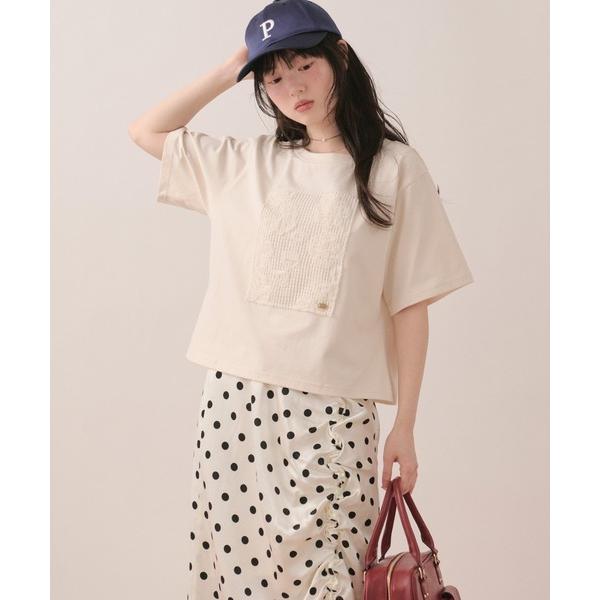 ZOZO問い合わせ番号:106957778ショップ:mideal，マイディールブランド:loin nuit，ロワンニュイ商品名:tull lace teeshirt / チュールレースTシャツカテゴリ:トップス>Tシャツ/カットソーブ...