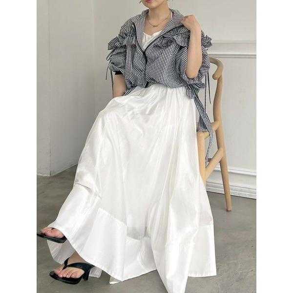 ZOZO問い合わせ番号:106960213ショップ:SNIDEL，スナイデルブランド:SNIDEL，スナイデル商品名:ギャザーボリュームフレアスカートカテゴリ:スカート>スカートブランド品番:SWFS262009素材:表地: 再生繊維...