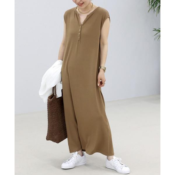 ZOZO問い合わせ番号:106960599ショップ:FUNNY COMPANY+，ファニーカンパニープラスブランド:Aletta vita，アレッタビータ商品名:ヘンリーネックテレコロングワンピースカテゴリ:ワンピース/ドレス>ワンピ...