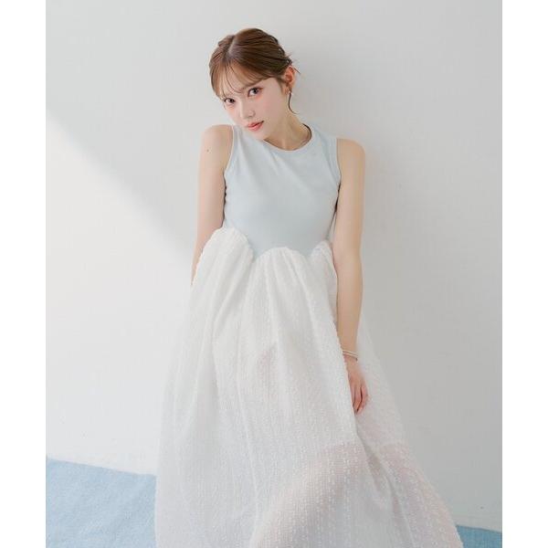 ZOZO問い合わせ番号:106960680ショップ:Chico，チコブランド:Chico，チコ商品名:【SALON by Chico】チューリップボリュームドッキングワンピースカテゴリ:ワンピース/ドレス>ワンピースブランド品番:CH...