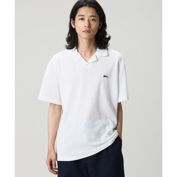 『セール実施中』ZOZO問い合わせ番号:106998152ショップ:LACOSTE，ラコステブランド:LACOSTE，ラコステ商品名:コットン×リネン オープンカラーネックポロシャツカテゴリ:トップス>ポロシャツブランド品番:PH24...