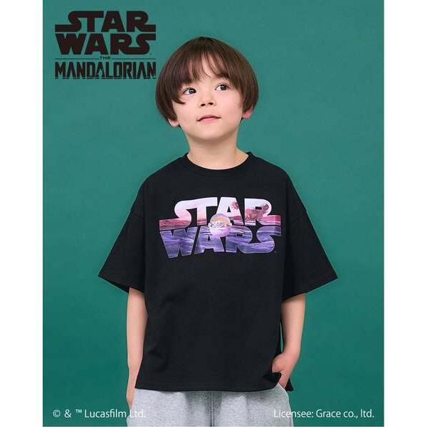 ZOZO問い合わせ番号:106998198ショップ:petit main，プティマインブランド:b・ROOM，ビールーム商品名:【STAR WARS】【防汚・吸水速乾・UV】【カイテキ天竺】ロゴプリントBIGTシャツカテゴリ:トップス&gt...