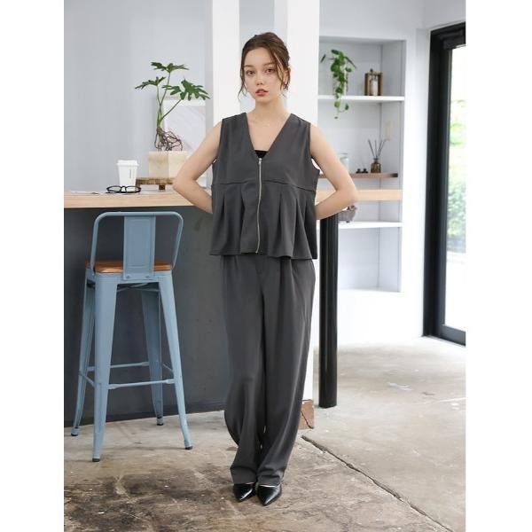 『タイムセール実施中』ZOZO問い合わせ番号:106999270ショップ:fifth，フィフスブランド:fifth，フィフス商品名:【2点セット】ペプラムジップベスト×パンツカテゴリ:ジャケット/アウター>セットアップブランド品番:E...