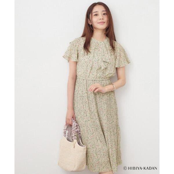 『タイムセール実施中』ZOZO問い合わせ番号:107071754ショップ:index，インデックスブランド:index，インデックス商品名:◆【日比谷花壇コラボ】ラッフルタイプリーツワンピース【防シワ/洗濯機OK】カテゴリ:ワンピース/ドレ...