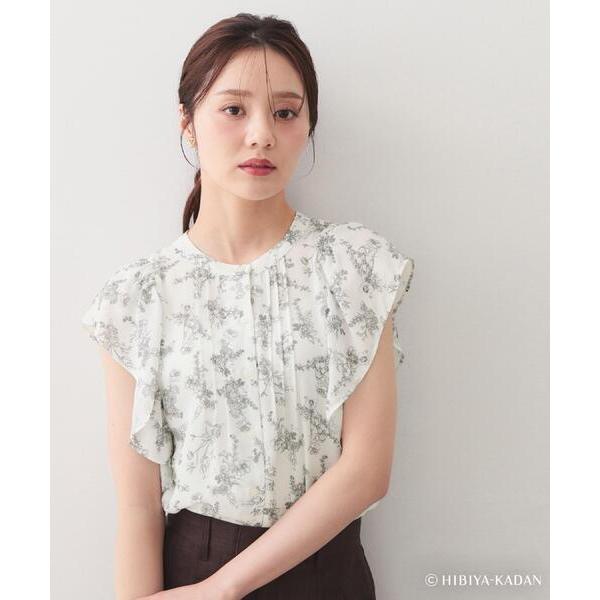 ZOZO問い合わせ番号:107071756ショップ:index，インデックスブランド:index，インデックス商品名:◆【日比谷花壇コラボ】線画フラワーピンタックブラウス【防シワ／洗濯機OK】カテゴリ:トップス>シャツ/ブラウスブラン...