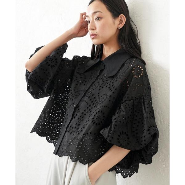 『タイムセール実施中』ZOZO問い合わせ番号:107072022ショップ:mili an deni，ミリアンデニブランド:mili an deni，ミリアンデニ商品名:袖バルーンスカラップレースブラウスカテゴリ:トップス>シャツ/ブラ...