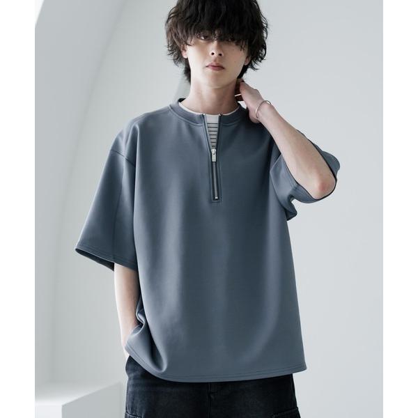 『タイムセール実施中』ZOZO問い合わせ番号:107073009ショップ:Rocky Monroe，ロッキーモンローブランド:Rocky Monroe，ロッキーモンロー商品名:接触冷感 オーバーサイズダンボールハーフジップ半袖プルオーバーT...