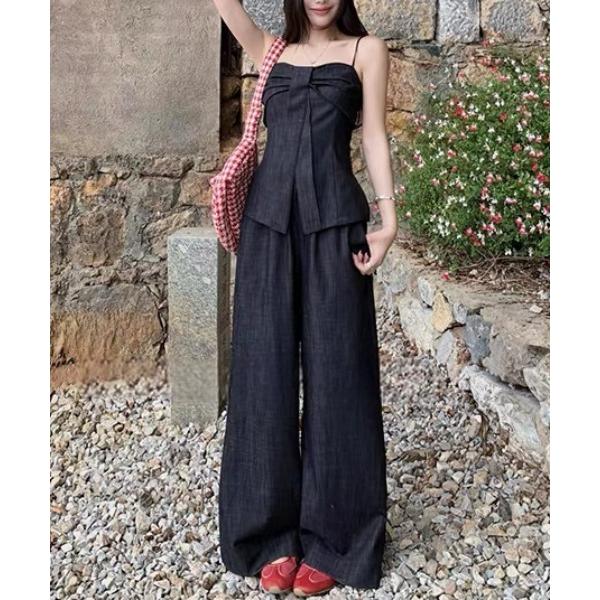 『タイムセール実施中』ZOZO問い合わせ番号:107073991ショップ:Ulysses，ユリシスブランド:FAVORITO，ファヴォリート商品名:デニムキャミソールワイドパンツセットアップカテゴリ:ジャケット/アウター>セットアップ...