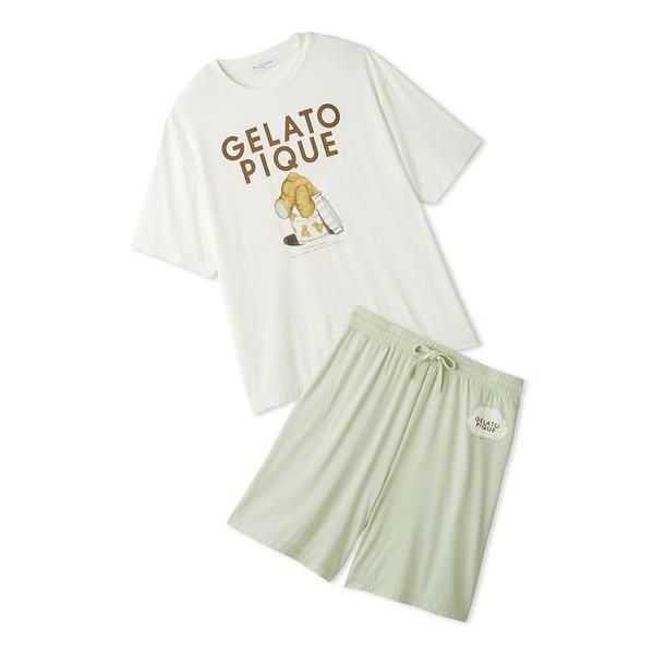 ZOZO問い合わせ番号:107109437ショップ:gelato pique，ジェラート　ピケブランド:gelato pique，ジェラートピケ商品名:【ONLINE限定】【HOMME】【接触冷感】レーヨンジェラートベアプリントTシャツ＆ハ...