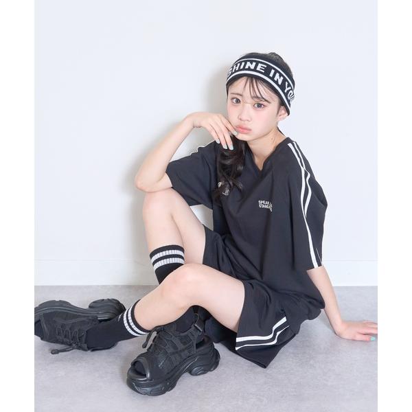 ZOZO問い合わせ番号:107109639ショップ:NARUMIYA ONLINE，ナルミヤ オンラインブランド:LOVETOXIC，ラブトキシック商品名:【綿100%】ワンマイルVネックスウェットセットアップカテゴリ:ワンピース/ドレス&...