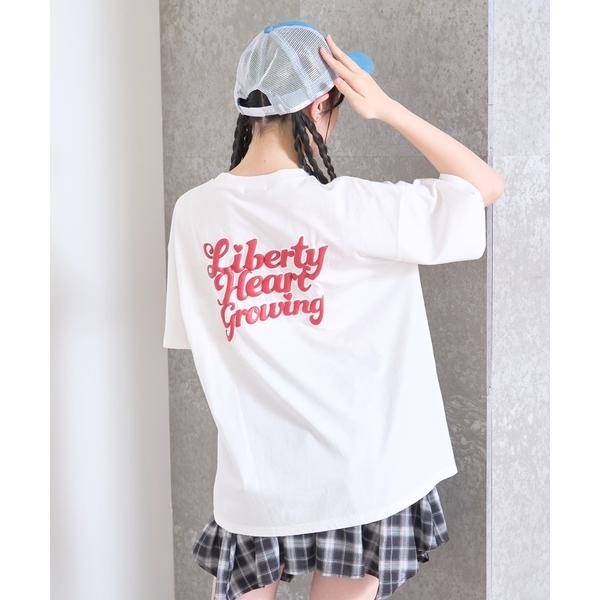 ZOZO問い合わせ番号:107109640ショップ:NARUMIYA ONLINE，ナルミヤ オンラインブランド:LOVETOXIC，ラブトキシック商品名:【綿100%/GOODPRICE】プックリバックロゴルーズ半Tカテゴリ:トップス&g...