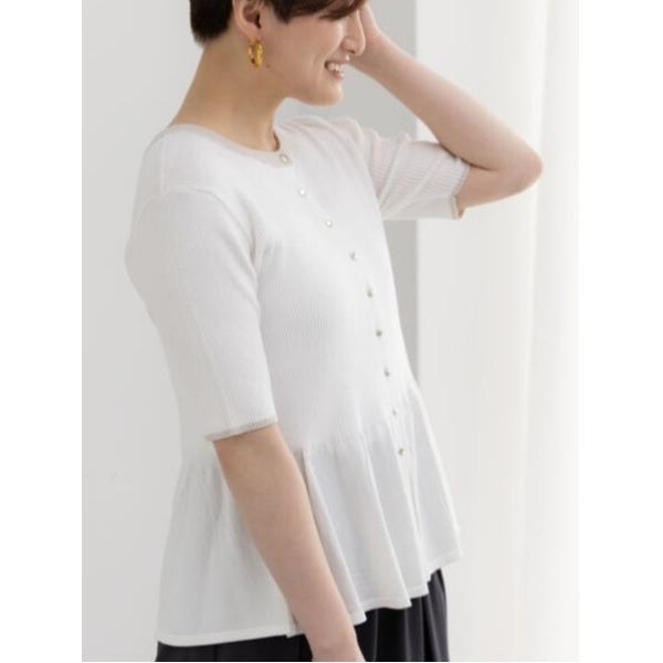 ZOZO問い合わせ番号:107109897ショップ:Te chichi，テチチブランド:Te chichi，テチチ商品名:【調温】ペプラムハーフスリーブニットカテゴリ:トップス>ニット/セーターブランド品番:2601404-21-12...