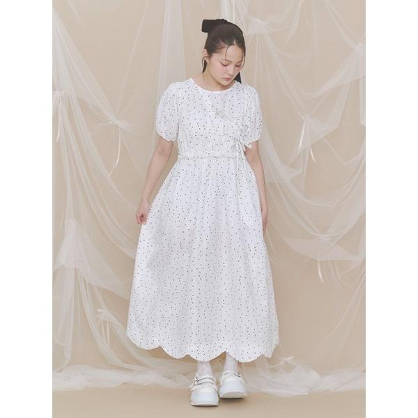 『タイムセール実施中』ZOZO問い合わせ番号:107110584ショップ:merry jenny，メリージェニーブランド:merry jenny，メリージェニー商品名:pindot checkスカラップワンピースカテゴリ:ワンピース/ドレス...