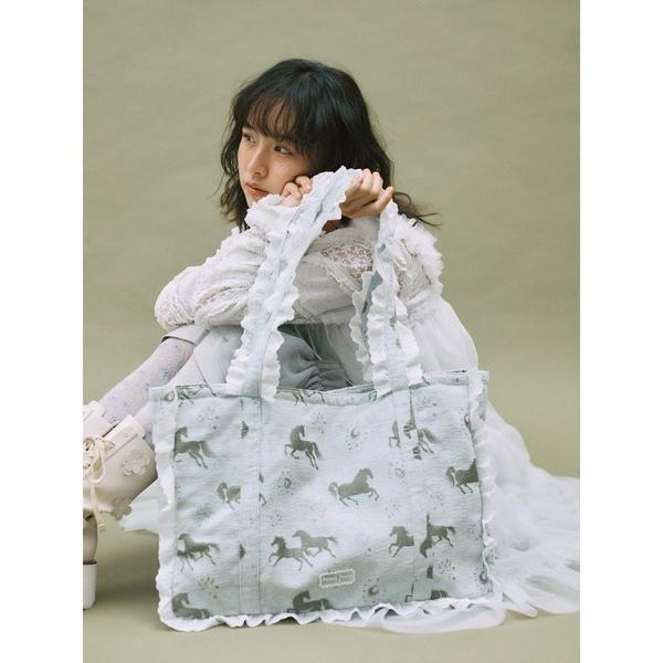 『タイムセール実施中』ZOZO問い合わせ番号:107110611ショップ:merry jenny，メリージェニーブランド:merry jenny，メリージェニー商品名:dreamy horse bagカテゴリ:バッグ>トートバッグブラ...