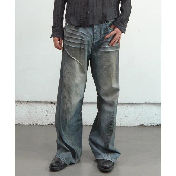ZOZO問い合わせ番号:107110982ショップ:STUDIOUS MENS，ステュディオス メンズブランド:NVRFRGT，ネヴァーフォーゲット商品名:【NVRFRGT】3D TWISTED WIDE LEG JEANSカテゴリ:パンツ...