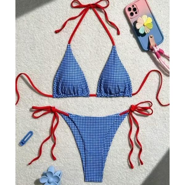 『タイムセール実施中』※このアイテムは返品・交換対象外商品です。ZOZO問い合わせ番号:107111607ショップ:Ritzy，リッツィーブランド:Ritzy，リッツィー商品名:ギンガムチェック・カラー紐ビキニカテゴリ:水着/着物・浴衣&g...