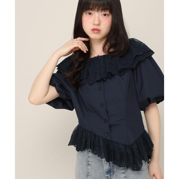 『タイムセール実施中』ZOZO問い合わせ番号:107112552ショップ:Heather，ヘザーブランド:Heather，ヘザー商品名:アシメヘムレーストリムブラウス（半袖）　696282カテゴリ:トップス>シャツ/ブラウスブランド品...