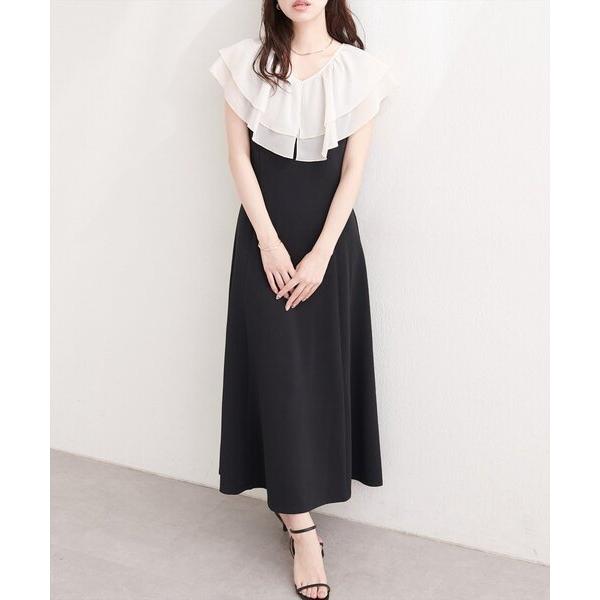 ZOZO問い合わせ番号:107113225ショップ:natural couture，ナチュラルクチュールブランド:natural couture，ナチュラルクチュール商品名:〈osono〉フリルカラーリップルワンピースカテゴリ:ワンピース/...