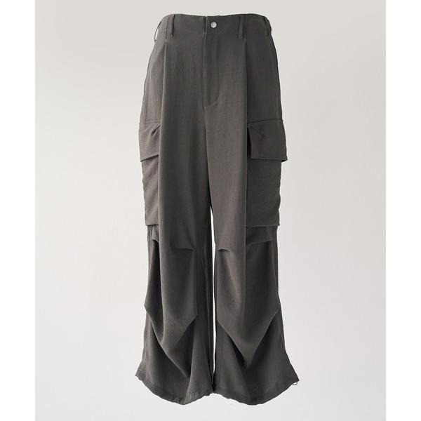ZOZO問い合わせ番号:107113393ショップ:PUBLIC TOKYO，パブリック トウキョウブランド:PUBLIC TOKYO，パブリックトウキョウ商品名:ハイコンフォートイージーカーゴパンツ /ワイド/ルーズ/洗濯可/夏服/大人気...