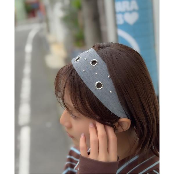 ZOZO問い合わせ番号:107113630ショップ:VIBGYOR，ヴィブジョーブランド:MEMECLE，メメクル商品名:【 MEMECLE / メメクル 】６色展開 アイレット スタッズ  ヘアバンド ヘアターバンカテゴリ:ヘアアクセサリ...