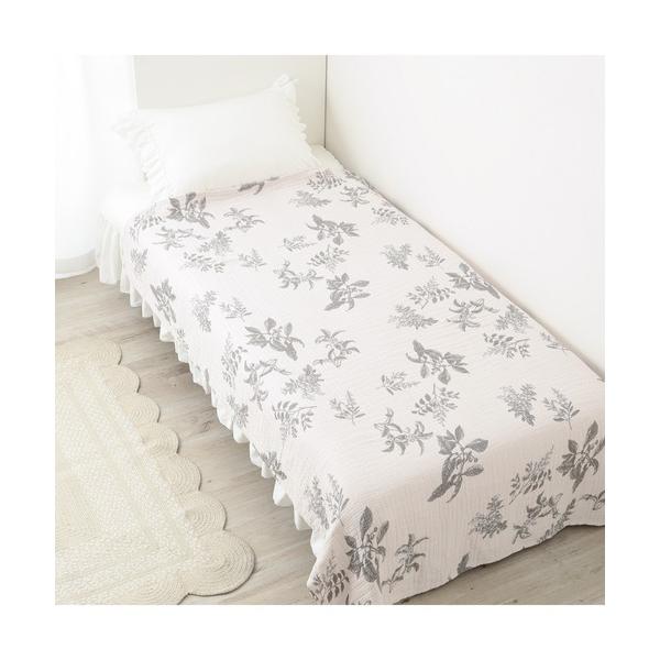 ZOZO問い合わせ番号:107149907ショップ:Francfranc，フランフランブランド:Francfranc，フランフラン商品名:ボタニカル ガーゼケット シングル ピンク×グレー ブランケット 春夏カテゴリ:インテリア>ブラ...