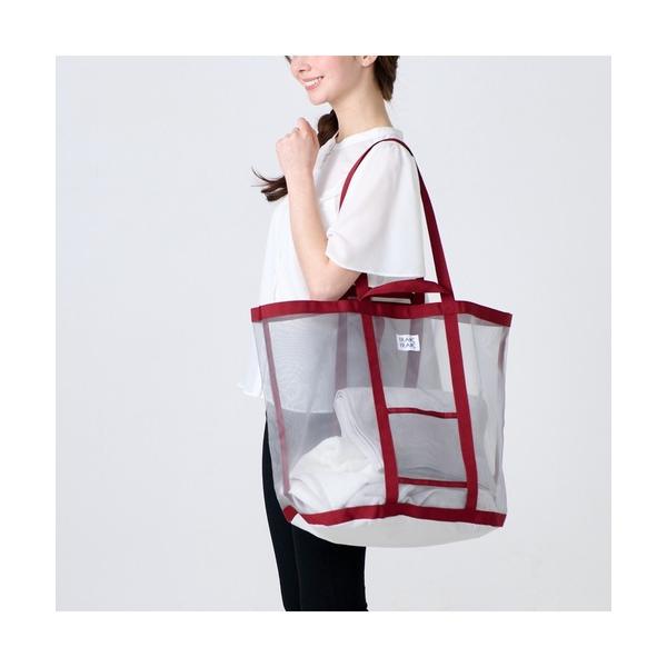 ※このアイテムは返品・交換対象外商品です。ZOZO問い合わせ番号:107149975ショップ:Francfranc，フランフランブランド:Francfranc，フランフラン商品名:メッシュランドリーバッグ グレー×レッド 洗濯かご 折りたた...