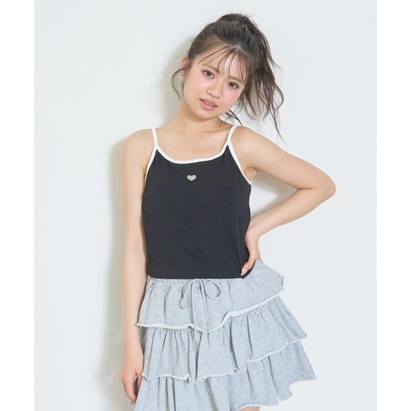 ZOZO問い合わせ番号:107150024ショップ:NARUMIYA ONLINE，ナルミヤ オンラインブランド:LOVETOXIC，ラブトキシック商品名:【抗菌防臭】カップつきパイピングキャミソールカテゴリ:トップス>タンクトップブ...