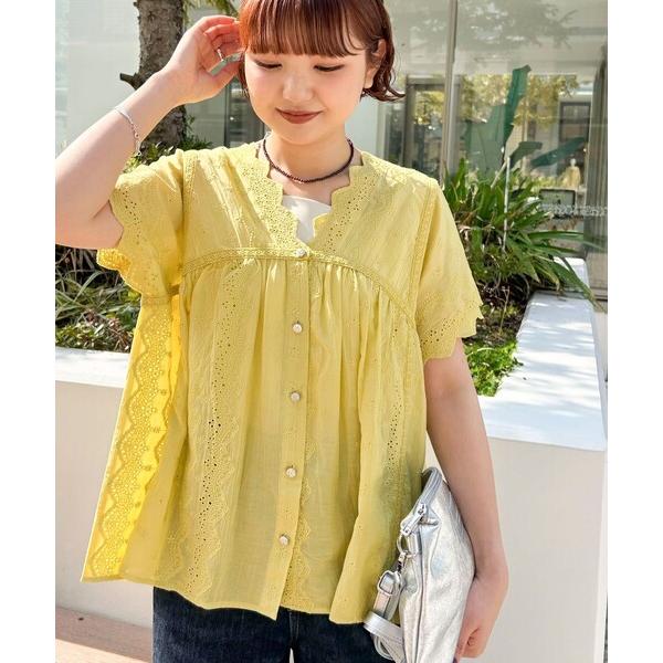 ZOZO問い合わせ番号:107150222ショップ:NOLLEY'S，ノーリーズブランド:MICO COULIER，ミコクリエ，NOLLEY'S，ノーリーズ商品名:刺繍ハシゴレースブラウスカテゴリ:トップス>シャツ/ブラウスブランド品...