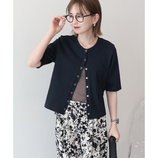 ZOZO問い合わせ番号:107150330ショップ:AMERICAN HOLIC，アメリカンホリックブランド:AMERICAN HOLIC，アメリカンホリック商品名:【UVカット・遮熱・吸水速乾】リブ半袖カーディガンカテゴリ:トップス&gt...