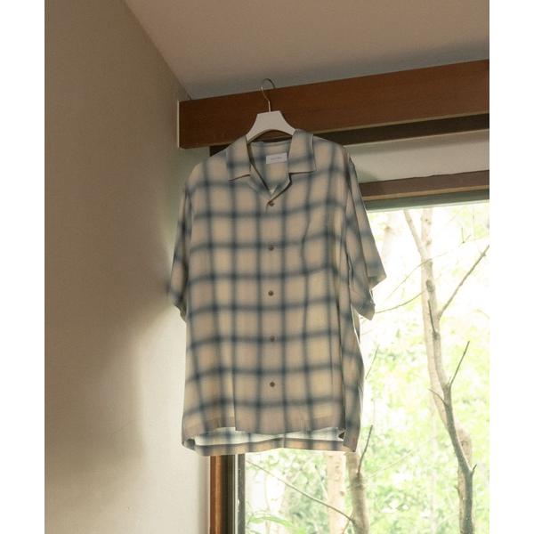 ZOZO問い合わせ番号:107150397ショップ:ADAM ET ROPE'，アダムエロペブランド:ADAM ET ROPE'，アダムエロペ商品名:レーヨンオンブレチェックハーフスリーブオープンカラーシャツカテゴリ:トップス>シャツ...