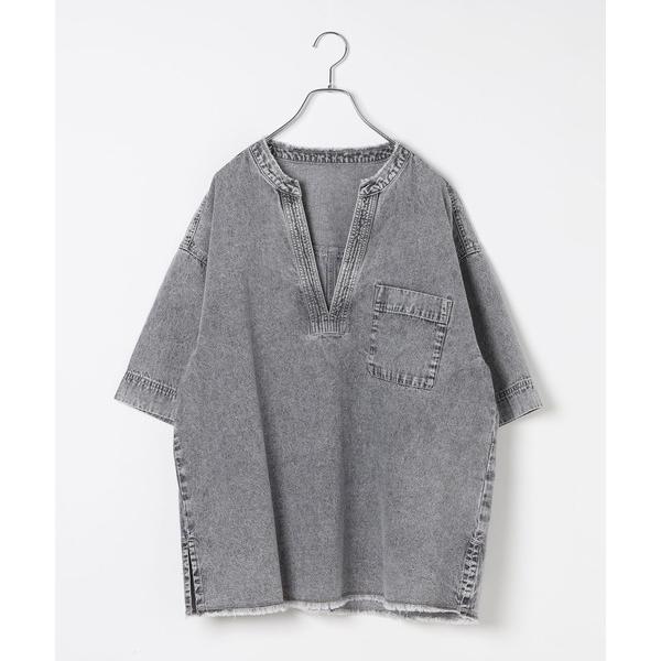 ZOZO問い合わせ番号:107150414ショップ:LEPSIM，レプシィムブランド:LEPSIM，レプシィム商品名:デニムスキッパーTブラウス　664824カテゴリ:トップス>シャツ/ブラウスブランド品番:664824素材:本体：綿...