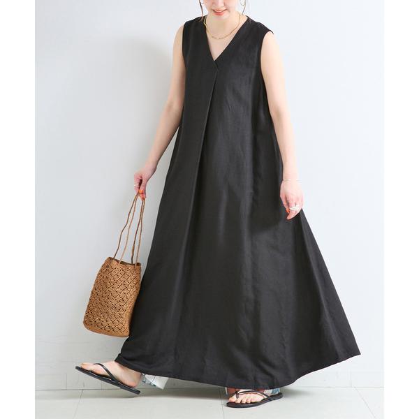 ZOZO問い合わせ番号:107150499ショップ:JOINT WORKS，ジョイントワークスブランド:B.C STOCK，ベーセーストック商品名:《追加8》手洗い可 / リネンレーヨンスリーブレスワンピースカテゴリ:ワンピース/ドレス&g...