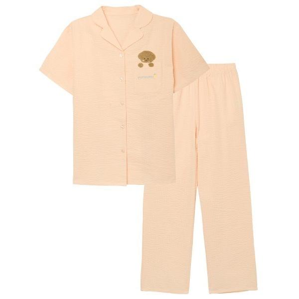 ZOZO問い合わせ番号:107152021ショップ:tutuanna，チュチュアンナブランド:tutuanna，チュチュアンナ商品名:綿100%フルーツトイプードルさがら刺繍サッカーパジャマカテゴリ:ルームウェア>ルームウェア/パジャ...