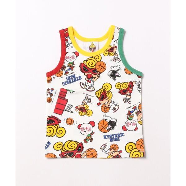 ZOZO問い合わせ番号:107152637ショップ:HYSTERIC MINI，ヒステリックミニブランド:HYSTERIC MINI，ヒステリックミニ商品名:HYSTERIC MINI HOOPS総柄 タンクトップカテゴリ:トップス>...