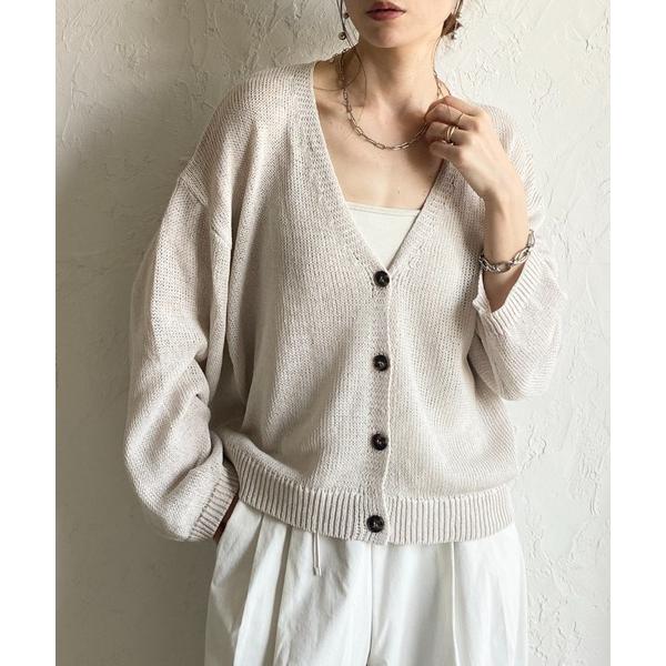 『タイムセール実施中』ZOZO問い合わせ番号:107153538ショップ:wears，ウェアーズブランド:She's Closet，シーズクローゼット商品名:透かし編み コットンタッチ 深Vネック サマーニットカーディガンカテゴリ:トップス...