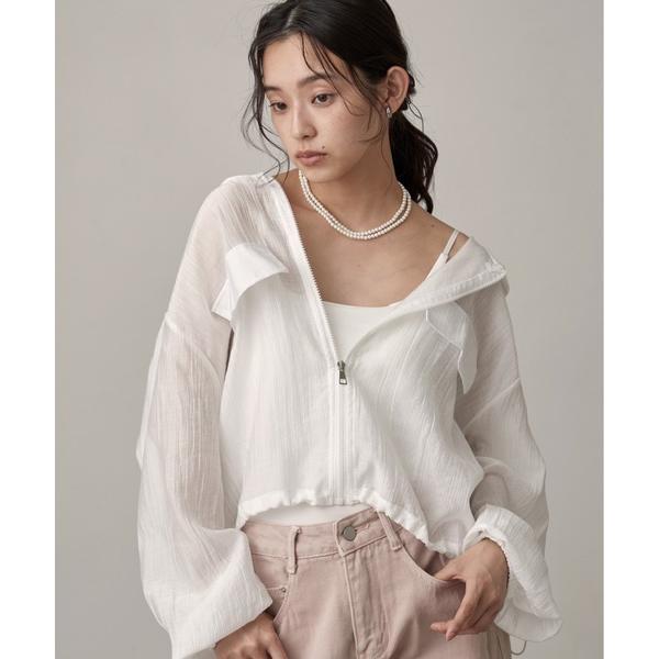 『タイムセール実施中』ZOZO問い合わせ番号:107153645ショップ:Avenue，アヴェニューブランド:OFROOM，オフルーム商品名:UV Cut Sheer Short Blouson｜UVカットシアーショートブルゾンカテゴリ:ジ...