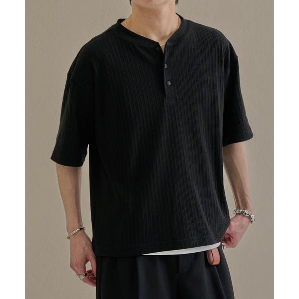 ZOZO問い合わせ番号:107153774ショップ:epnok，エプノックブランド:epnok，エプノック商品名:ベーシックルーズヘンリーネック半袖Teeカテゴリ:トップス>Tシャツ/カットソーブランド品番:672573素材:ポリエス...