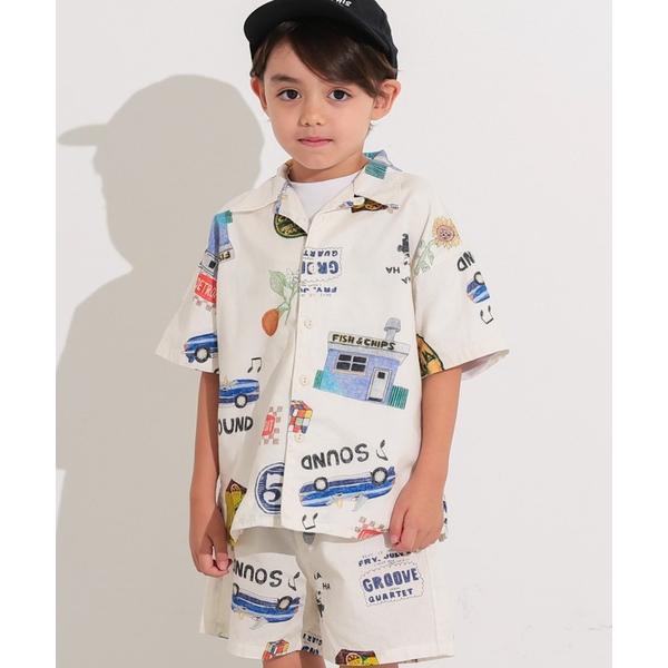 ZOZO問い合わせ番号:107153969ショップ:MARKEY'S，マーキーズブランド:Ocean&amp;Ground，オーシャン&amp;グラウンド，MARKEY'S，マーキーズ商品名:ペイントアート開襟シャツ/セットアップ可カテゴリ...
