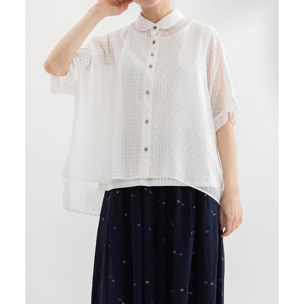 ZOZO問い合わせ番号:107154380ショップ:COO ONLINE，クーオンラインブランド:nop de nod，ノップドゥノッド商品名:Ciel misc シフォンドビーシャツカテゴリ:トップス>シャツ/ブラウスブランド品番:...