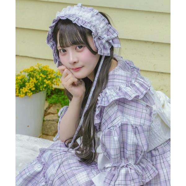 ZOZO問い合わせ番号:107190709ショップ:kutir，クティールブランド:kutir，クティール商品名:【クティールとレトロ】レースチェックリボンヘッドドレスカテゴリ:ヘアアクセサリー>ヘアバンドブランド品番:778671素...