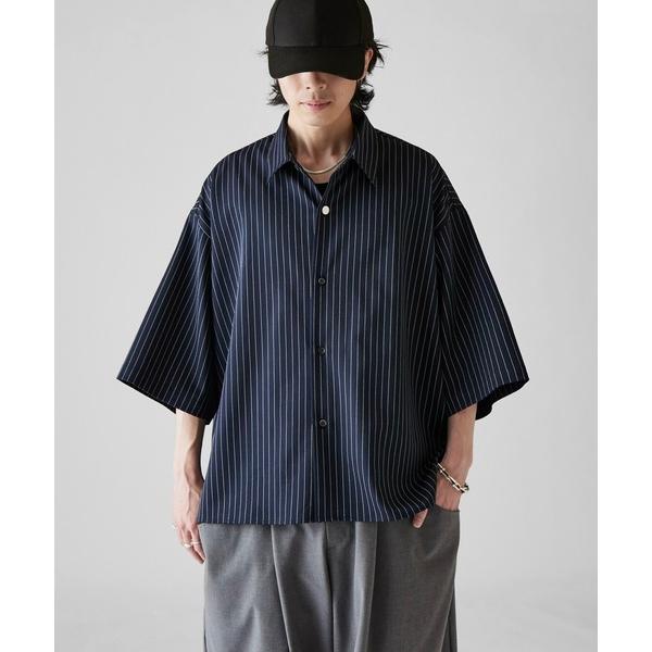 ZOZO問い合わせ番号:107191238ショップ:Lui's，ルイスブランド:Lui's，ルイス商品名:【Neucon】WIDE SLEEVE PINSTRIPE OVER SHIRT / ワイドスリーブピンストライプオーバーシャツカテゴ...
