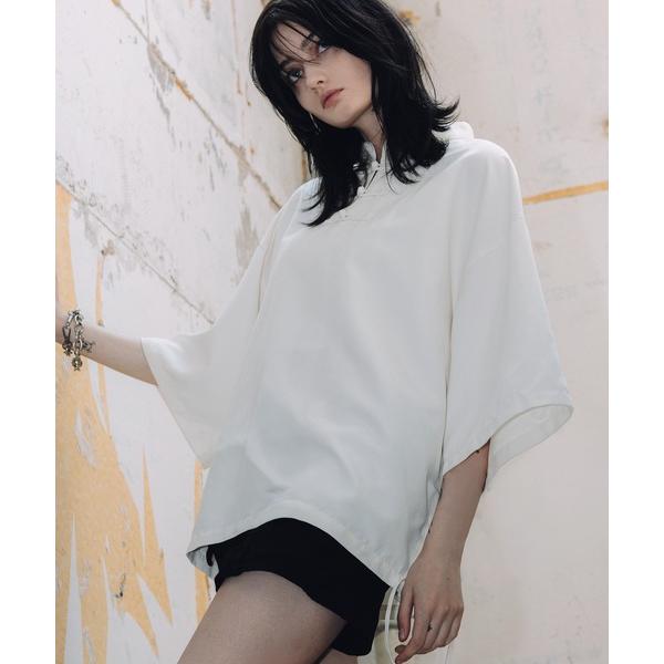 ZOZO問い合わせ番号:107191907ショップ:LILL，リルブランド:ERAR，エラー商品名:【ERAR】アイススウェードサイドレース半袖チャイナポロシャツカテゴリ:トップス>ポロシャツブランド品番:er260224素材:ポリエ...
