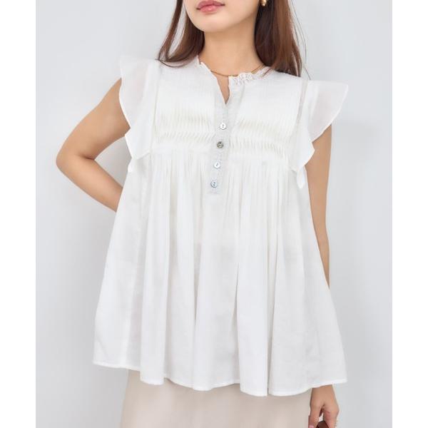 ZOZO問い合わせ番号:107192087ショップ:COHINA STORE，コヒナストアブランド:COHINA，コヒナ商品名:【Made in India】ピンタックエンブロイダリーブラウス 【低身長・小柄女性】カテゴリ:トップス>...