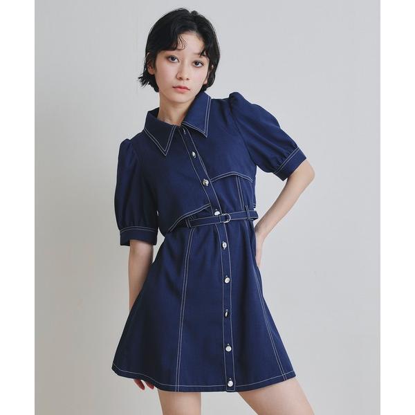 ZOZO問い合わせ番号:107193268ショップ:REDYAZEL，レディアゼルブランド:REDYAZEL，レディアゼル商品名:ステッチバイカラーレイヤードフレアミニワンピースカテゴリ:ワンピース/ドレス>ワンピースブランド品番:2...