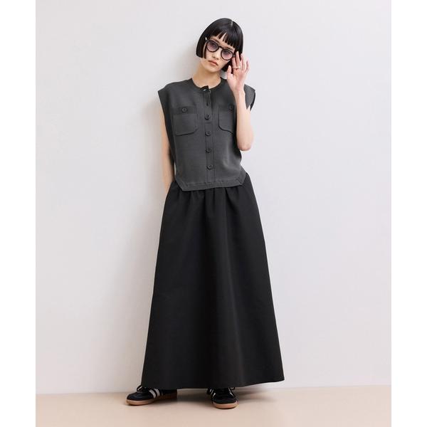 ZOZO問い合わせ番号:107193629ショップ:ADAM ET ROPE'，アダムエロペブランド:ADAM ET ROPE'，アダムエロペ商品名:【WEB限定】・【サステナブル】カーブヘムコンビワンピースカテゴリ:ワンピース/ドレス&g...