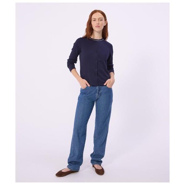 ZOZO問い合わせ番号:107231552ショップ:PETIT BATEAU，プチバトーブランド:PETIT BATEAU，プチバトー商品名:2×2リブ編みカーディガンカテゴリ:トップス>カーディガン/ボレロブランド品番:A0F69素...
