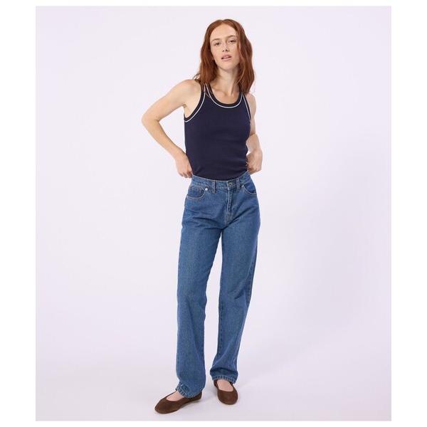 ZOZO問い合わせ番号:107231554ショップ:PETIT BATEAU，プチバトーブランド:PETIT BATEAU，プチバトー商品名:2×2リブ編みタンクトップカテゴリ:トップス>タンクトップブランド品番:A0F6A素材:10...